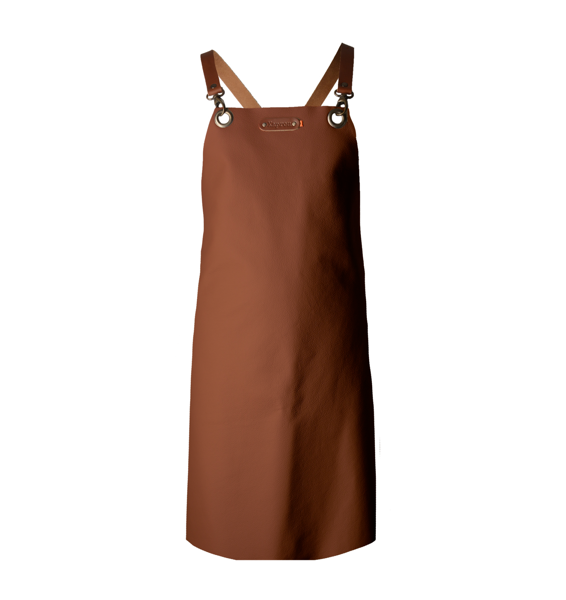 Leren BBQ schort met naam laten maken - Buiten.studio